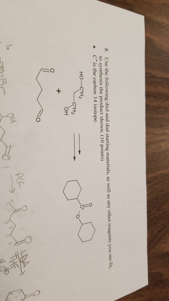 Solved Use the following diol and dial startin to synthesis | Chegg.com
