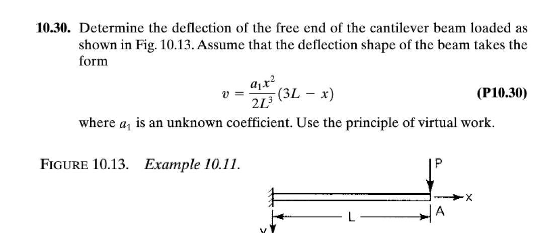 10.30. Determine the deflection of the free end of | Chegg.com