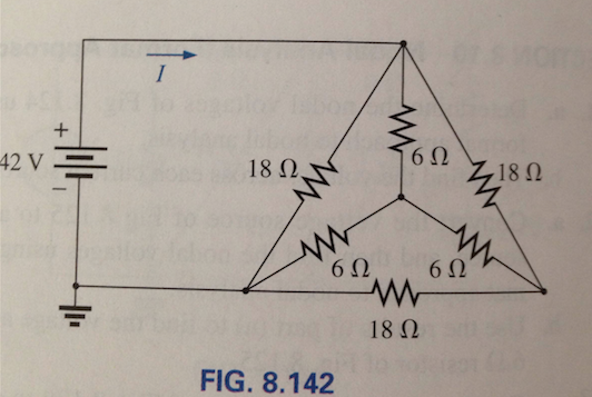 Solved a. Using a delta-Y or Y-delta conversion, find the | Chegg.com