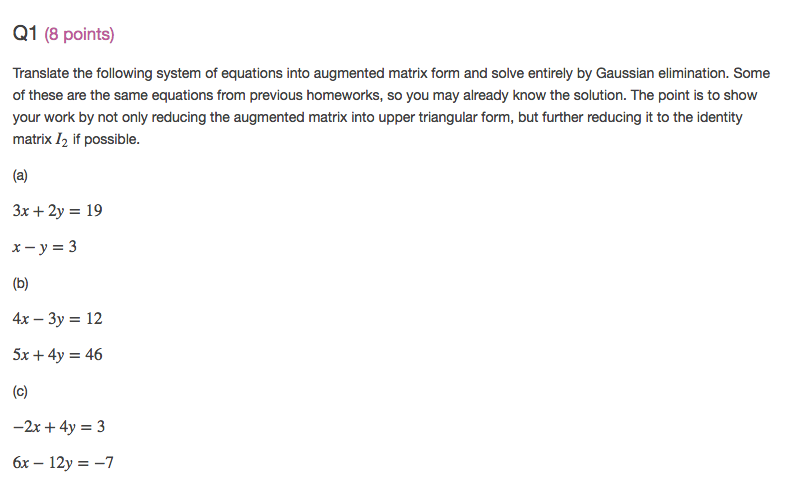 Solved Translate the following system of equations into | Chegg.com