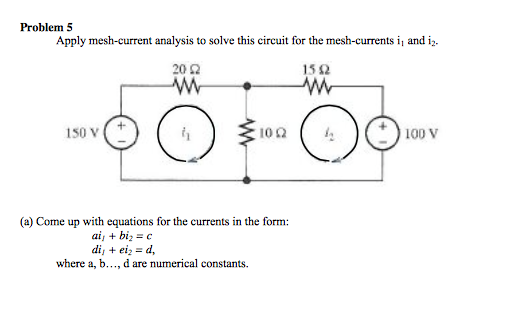 Solved Find i1 and i2, find the current through 10ohm | Chegg.com