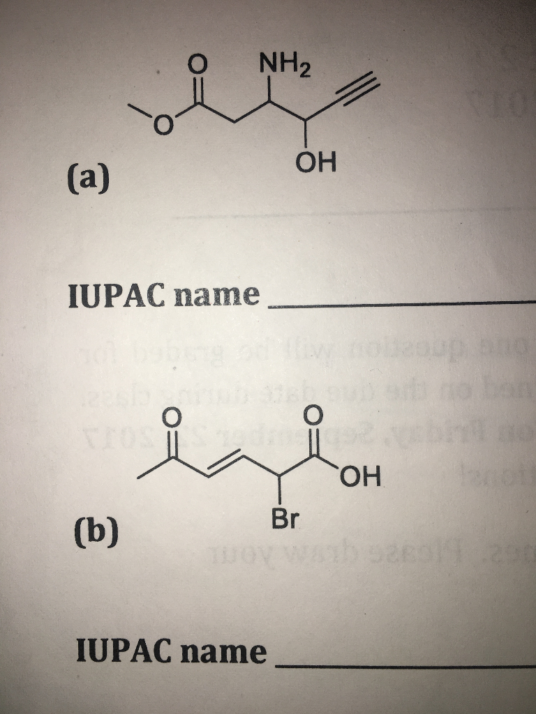 Solved O NH2 OH IUPAC name OH Br IUPAC name | Chegg.com