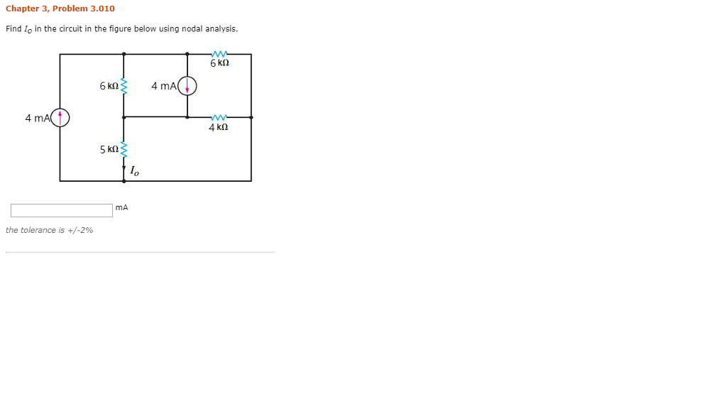 Solved Chapter 3, Problem 3.010 Find Io in the circuit in | Chegg.com