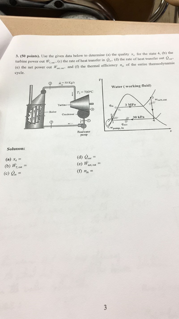 Solved 3. (50 points). Use the given data below to determine | Chegg.com