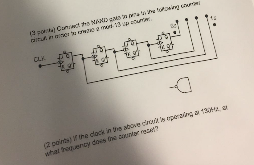 Solved Connect the NAND gate to pins in the following | Chegg.com