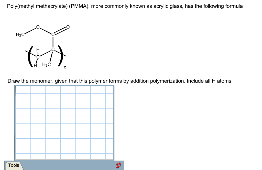 Solved Poly(methyl methacrylate) (PMMA), more commonly known | Chegg.com