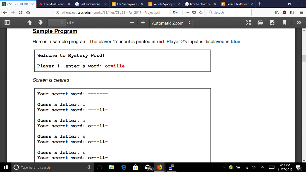 athena.ecs.csus.edlu PuTTY NU nano e: project3. ascii | Chegg.com