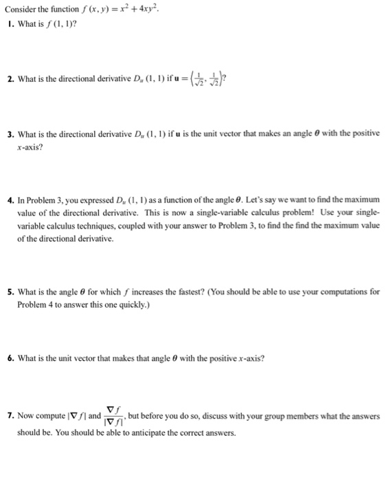 Solved Consider the function f (x, y) = x^2 + 4xy^2. What | Chegg.com