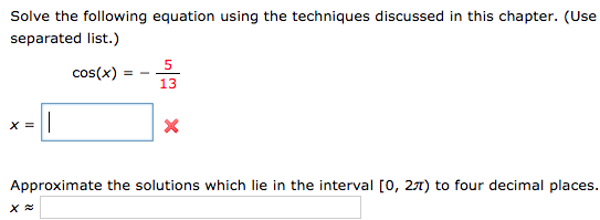 Solved Solve the following equation using the techniques | Chegg.com