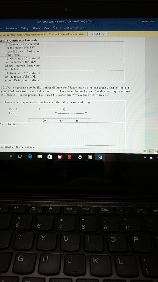 STAT 3001 Week 4 Project (1) (Protected View) Word | Chegg.com