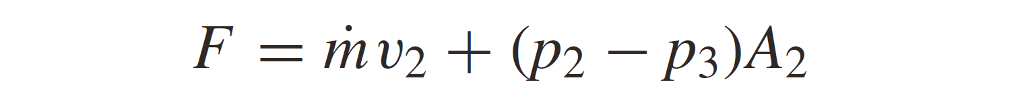Solved Derive the above thrust equation. mdot : mass flow | Chegg.com