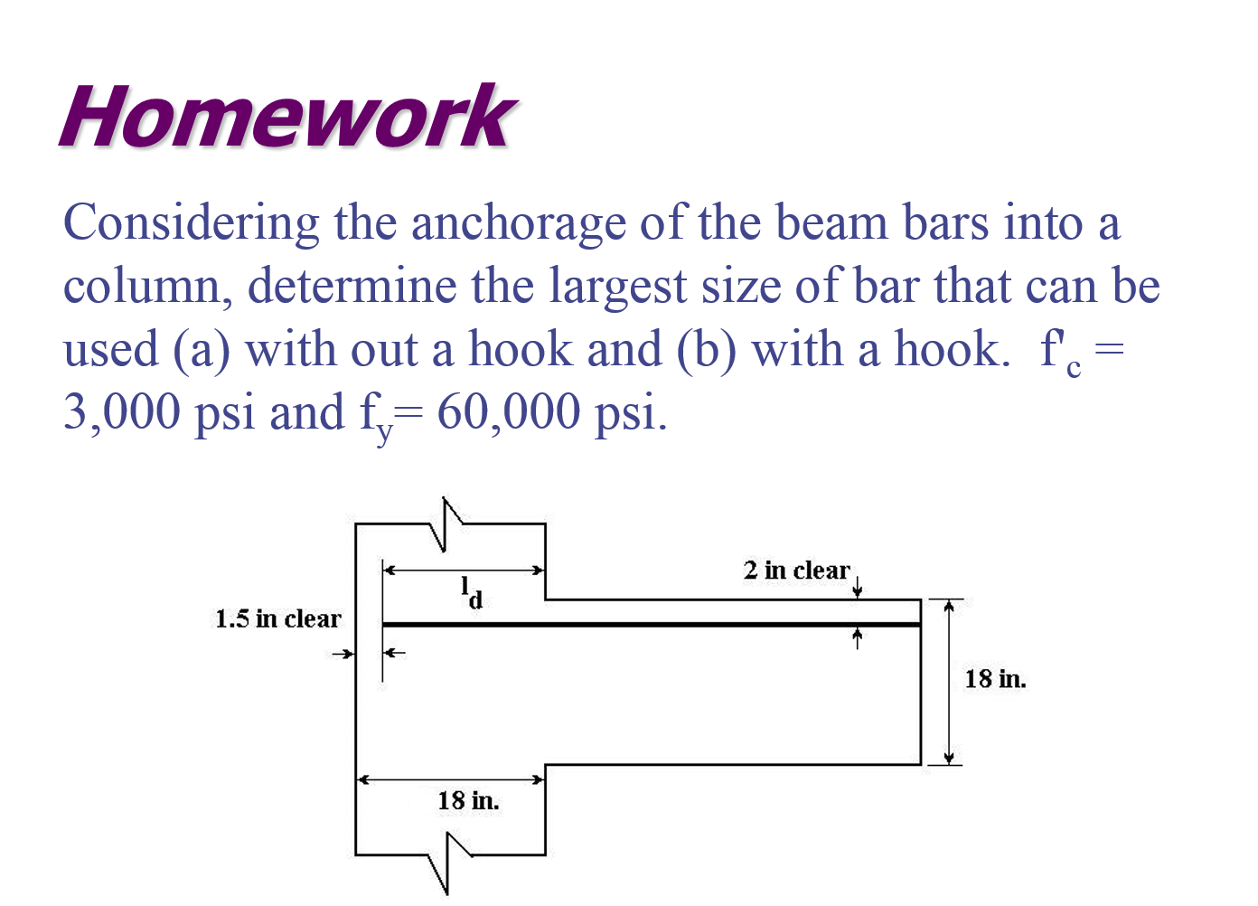 Solved Considering the anchorage of the beam bars into a | Chegg.com