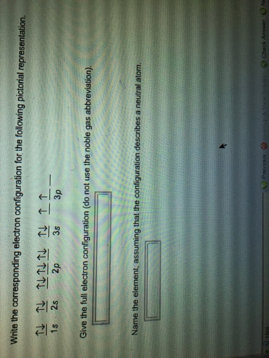 Solved Write The Corresponding Electron Configuration For