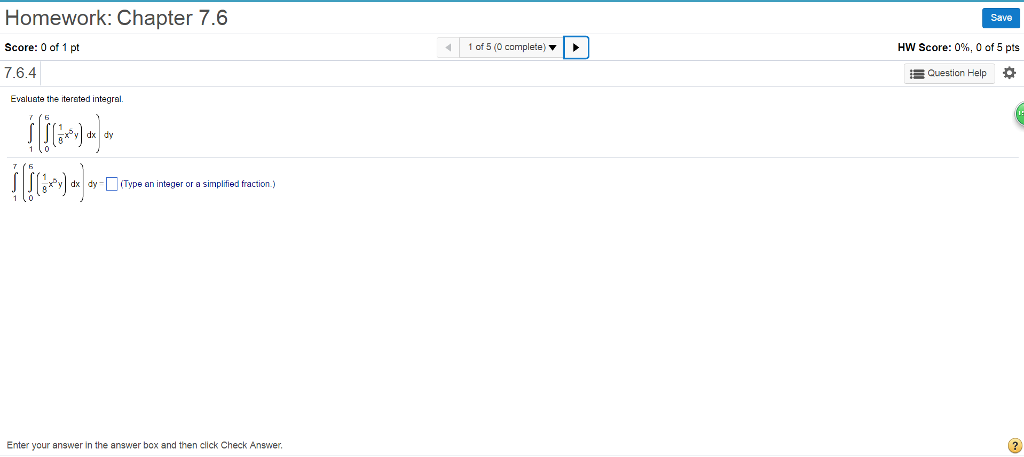 Solved Evaluate the iterated integral. integral^7_1 | Chegg.com Solved Evaluate the iterated integral. integral^7_1 | Chegg.com
