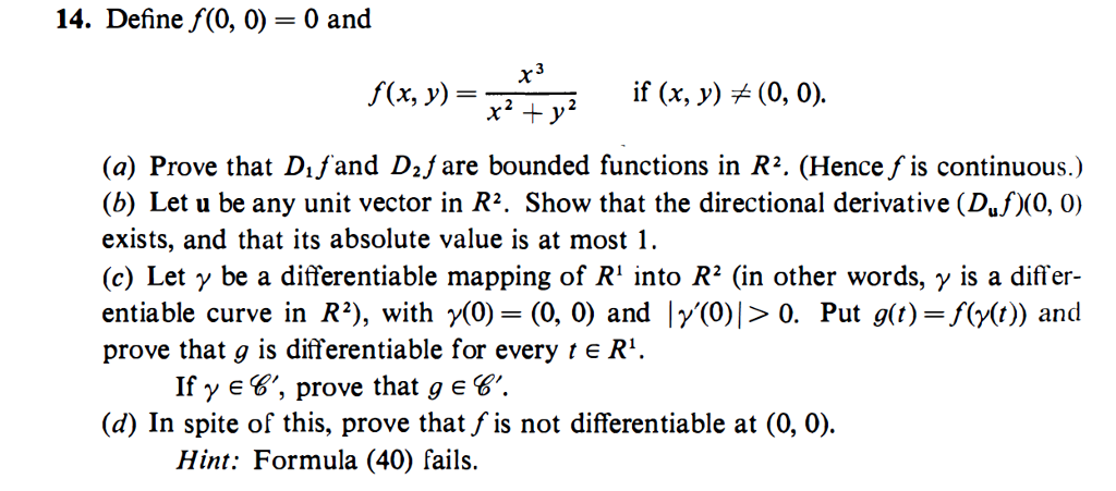 Solved 14. Define f(0, 0) 0 and (x, y) ?f (x, y) (0, 0). (a) | Chegg.com