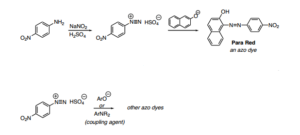 Solved N H H2SO4 O2N Para Red an azo dye -orother azo dyes | Chegg.com