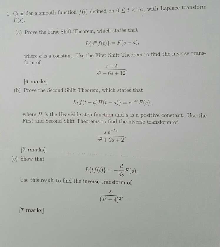 Solved Consider a smooth function f(t) defined on 0 | Chegg.com