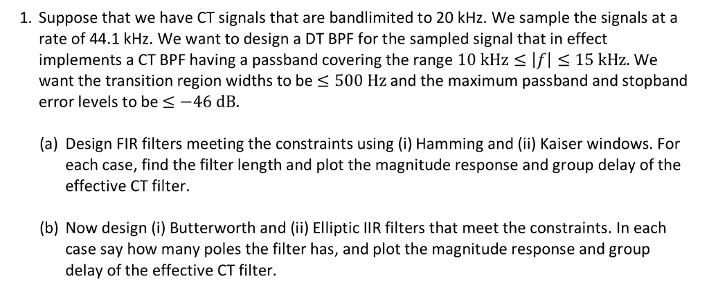1. Suppose that we have CT signals that are | Chegg.com