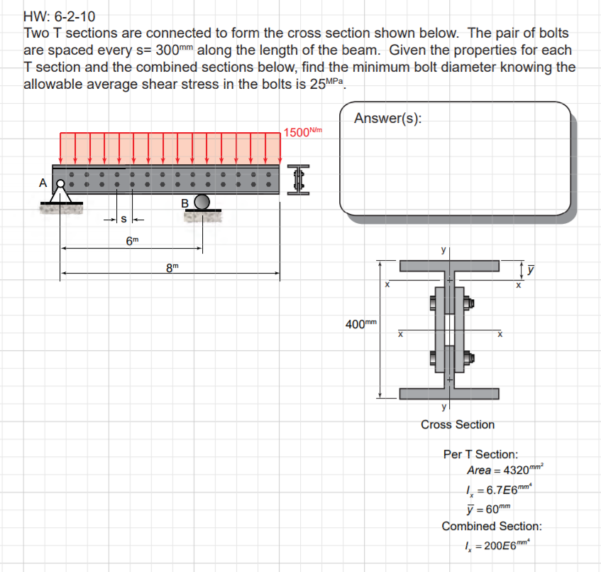 Solved Two T sections are connected to form the cross | Chegg.com