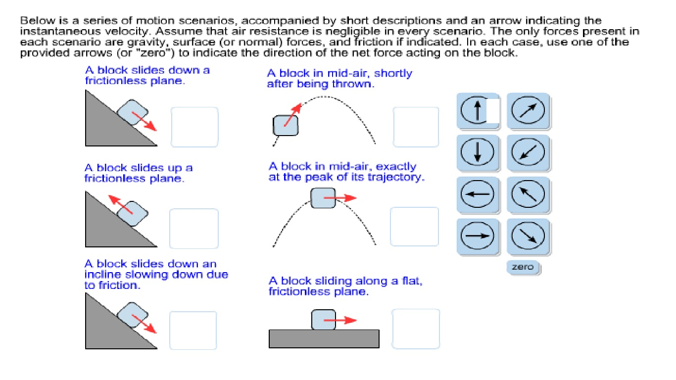 Solved Below is a series of motion scenarios, accompanied by | Chegg.com