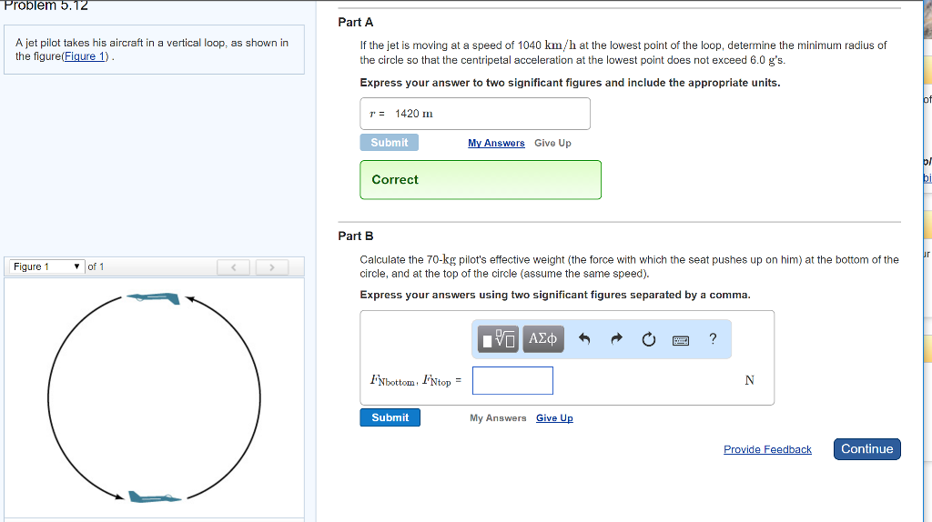 Solved A jet pilot takes his aircraft in a vertical loop, as | Chegg.com