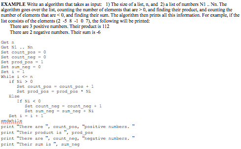 Solved Write an algorithm in very basic psudocode that reads | Chegg.com