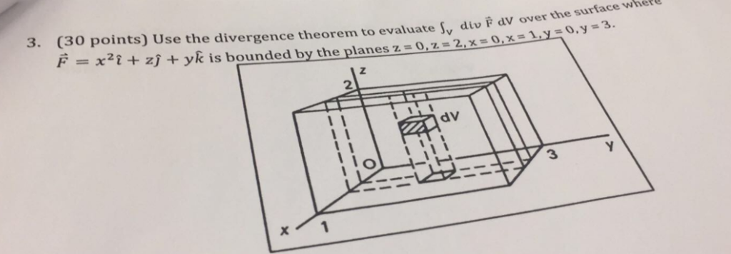 Solved 3. C30 points) Use the divergence theorem to evaluate | Chegg.com