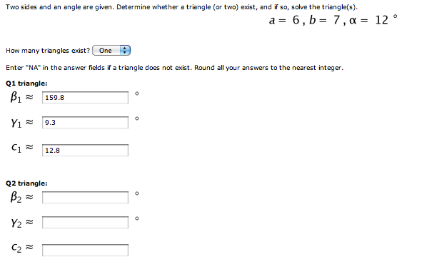 Solved Two Sides And An Angle Are Given Determine Whether A Chegg solved-two-sides-and-an-angle-are-given-determine-whether-a-chegg