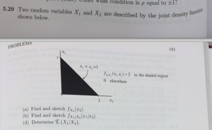 Two Random Variables X1 And X2 Are Described By The
