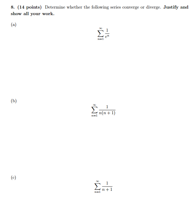 Solved Determine whether the following series converge or | Chegg.com