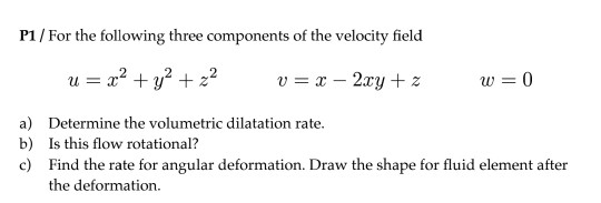 Solved P1 / For the following three components of the | Chegg.com