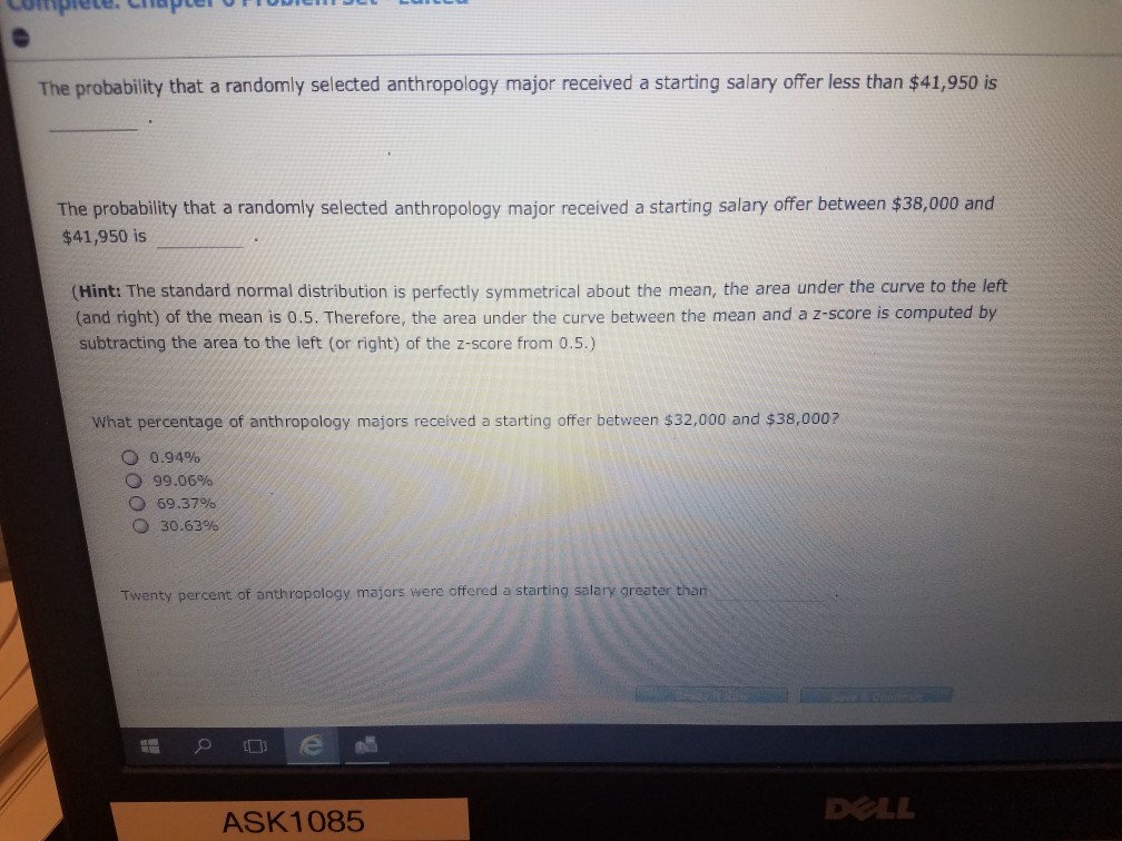 Solved 9. Probability computations using the standard normal | Chegg.com