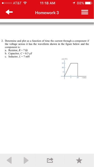 Solved Determine and plot as a function of time the current | Chegg.com