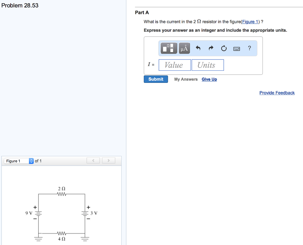 Solved Problem 28.53 Part A What is the current in the 2 Ω | Chegg.com
