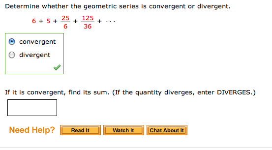Solved Determine whether the geometric series is convergent | Chegg.com