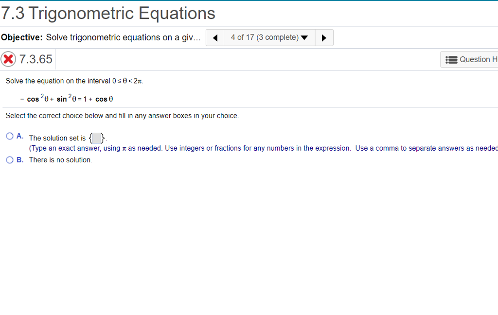 Solved 7.3 Trigonometric Equations Objective: Solve | Chegg.com