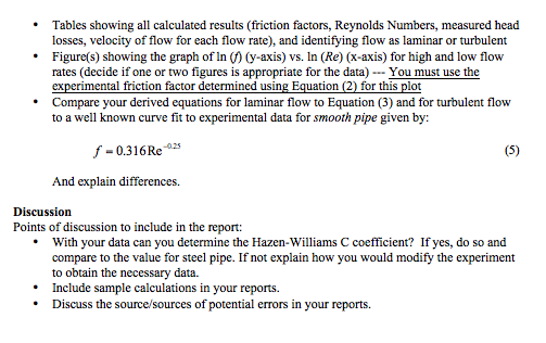 Solved Hydraulics Lab Only need the calculation part ( step | Chegg.com