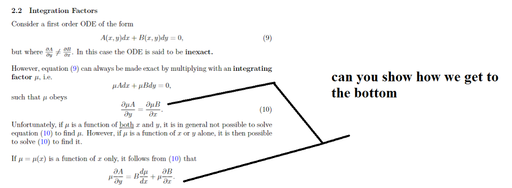Solved 2.2 Integration Factors Consider a first order ODE of | Chegg.com