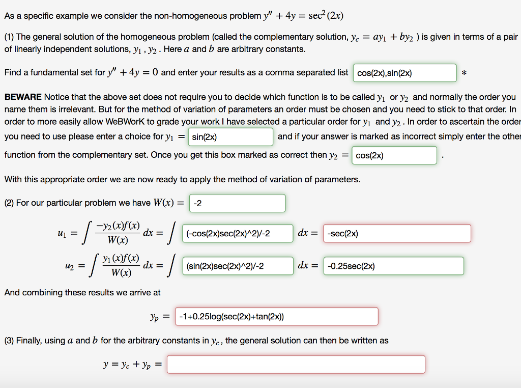 Solved As a specific example we consider the non-homogeneous | Chegg.com