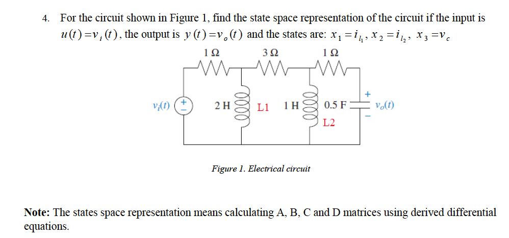 Solved For the circuit shown in Figure 1. find the state | Chegg.com