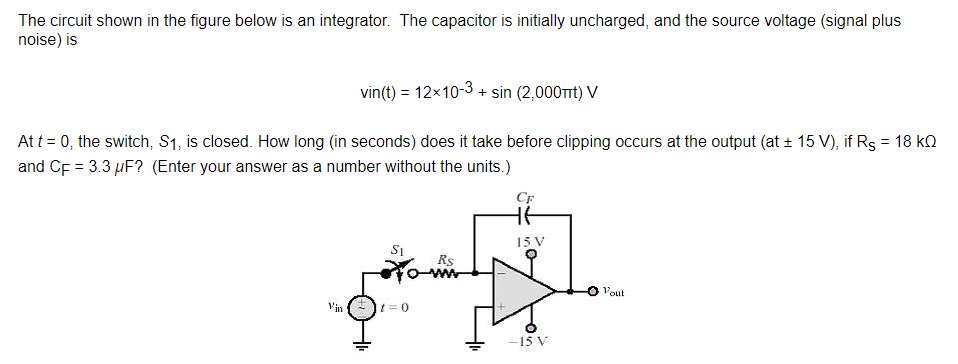 Solved The circuit shown in the figure below is an | Chegg.com