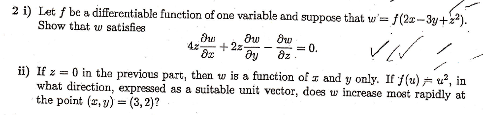 Solved Let F Be A Differentiable Function Of One Variable