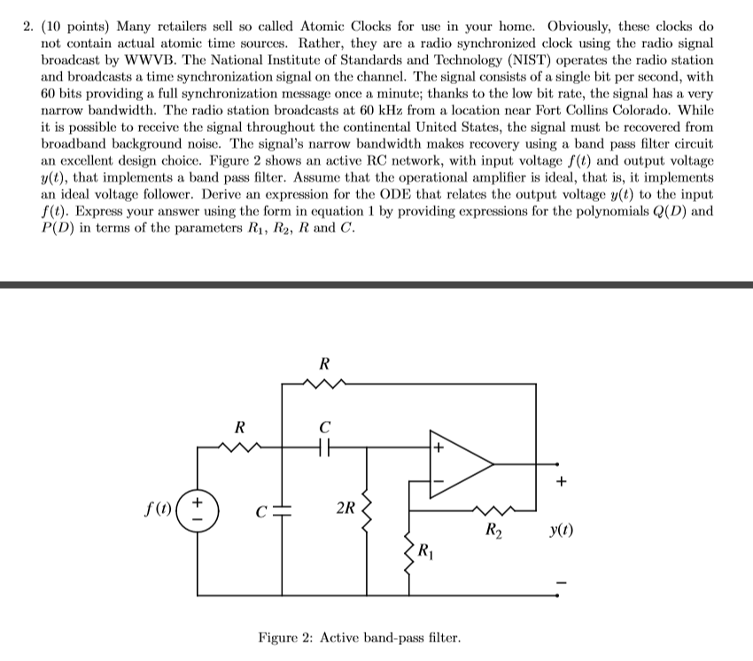 Solved A LTI system with input f(t) and output y(t) may be | Chegg.com