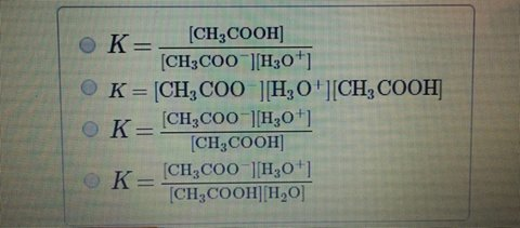 Solved I. Write an equilibrium constant expression for this | Chegg.com