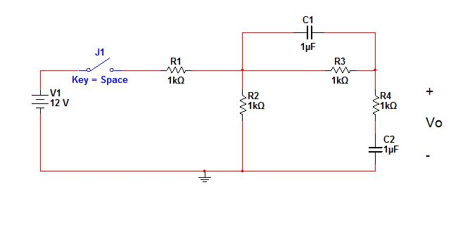 Solved For the circuit below, find theoretically the initial | Chegg.com