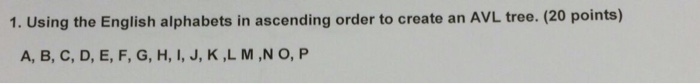 Solved Using the English alphabets in ascending order to | Chegg.com
