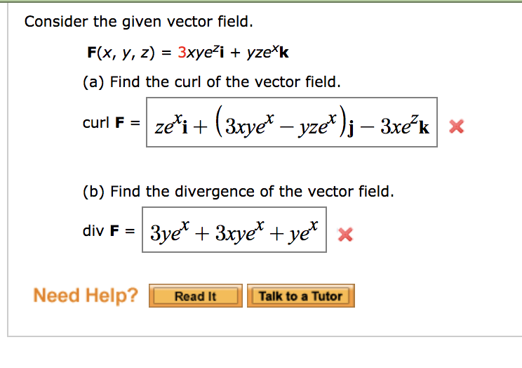 Solved Consider the given vector field. F(x, y, z) -3xyei | Chegg.com