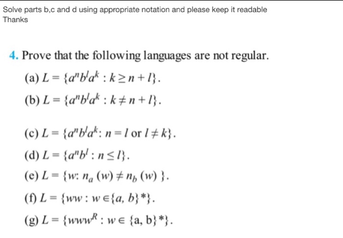 Solved Solve parts b.c and d using appropriate notation and | Chegg.com