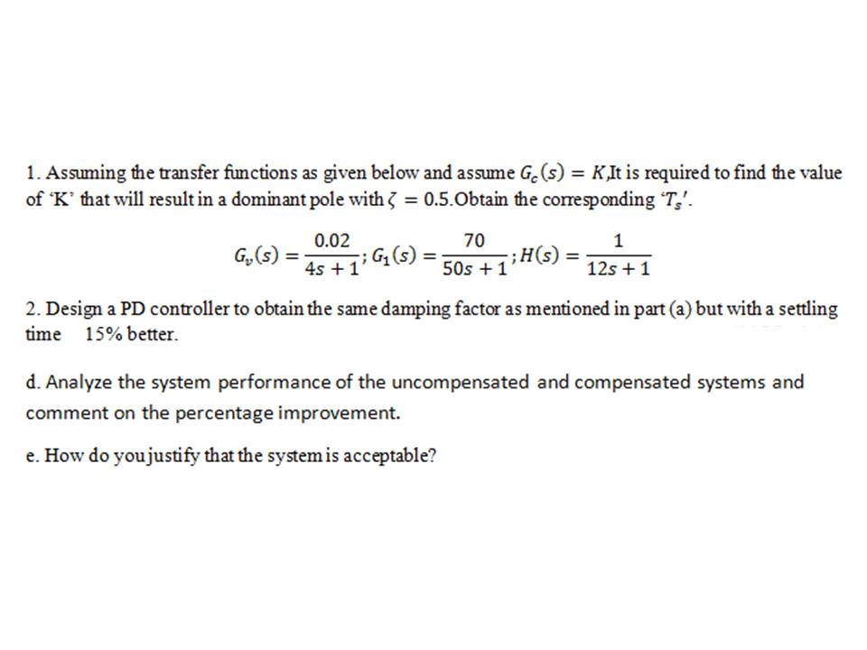 Solved HEAT EXCHANGER PROCESS CONTROL SYSTEM DESCRIPTION: | Chegg.com