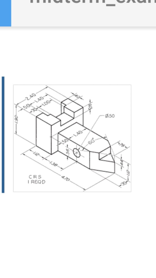 Solved Draw isometric projection. Front, top and side view | Chegg.com